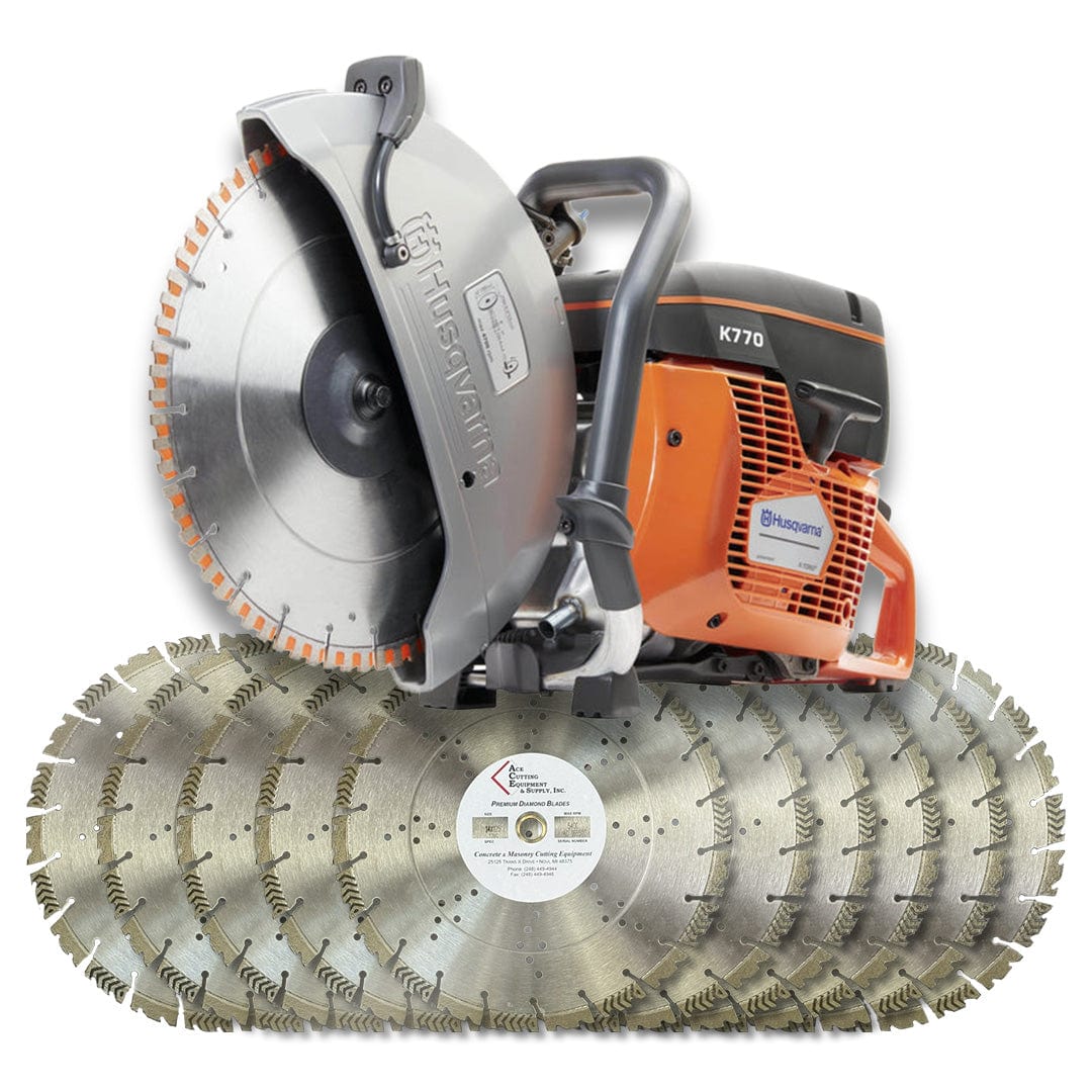 Husqvarna K770 + 10 Diamond Blades PACKAGE DEAL – Ace Cutting